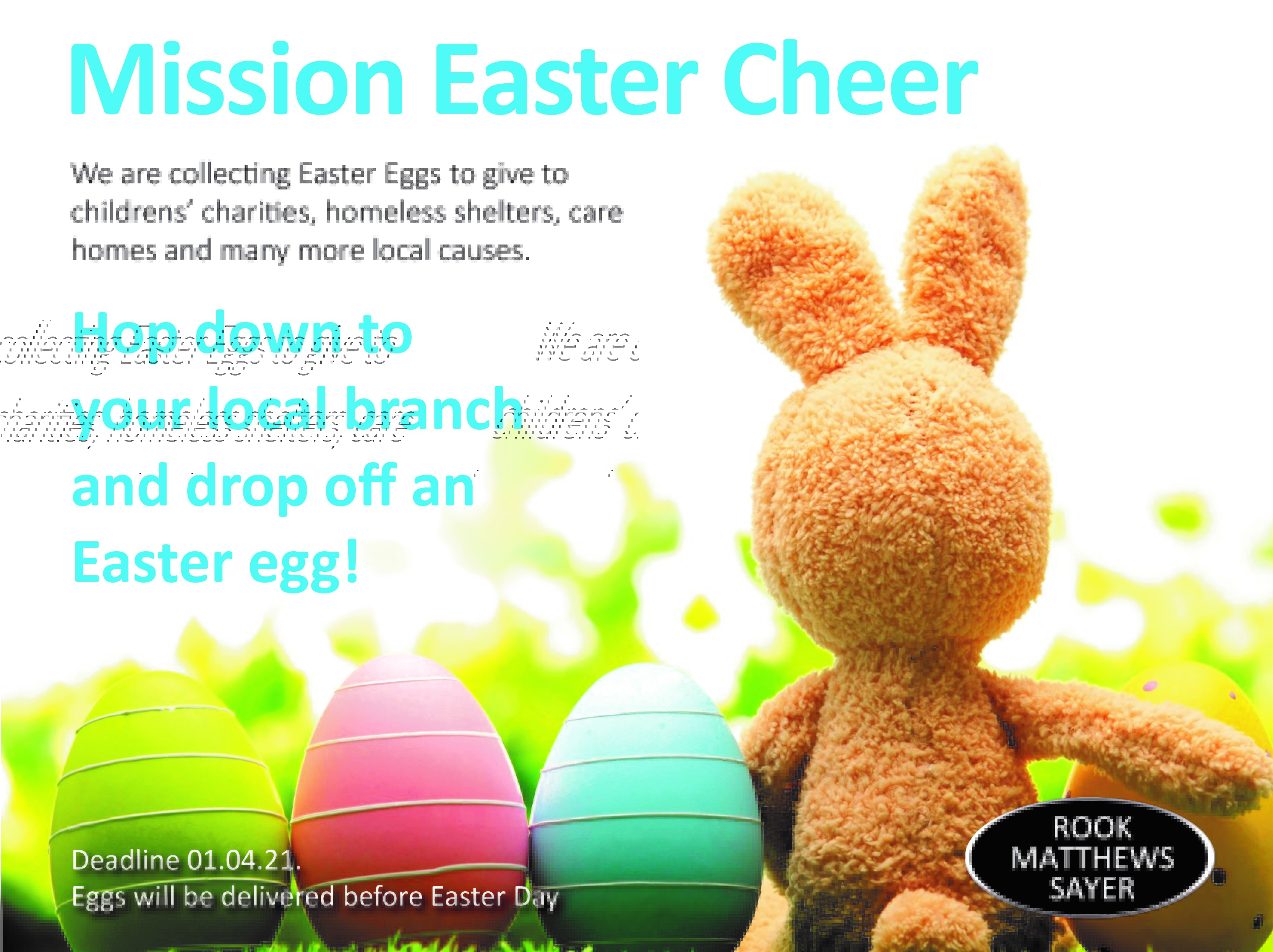 Easter charity Campaign - It's back! - Rook Matthews Sayer